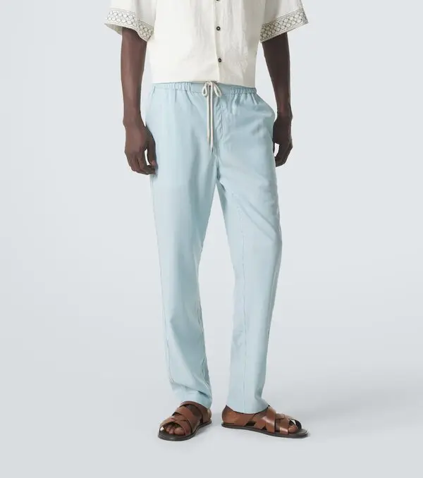 Vilebrequin Parc Striped Wool-blend Slim Pants