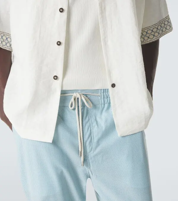 Vilebrequin Parc Striped Wool-blend Slim Pants