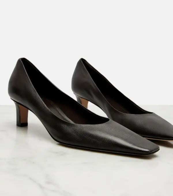 THE ROW Carla 45 Leather Pumps