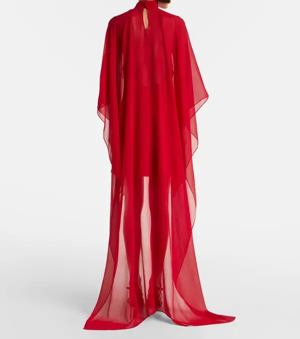 TALLER MARMO Fini Silk Kaftan - Red