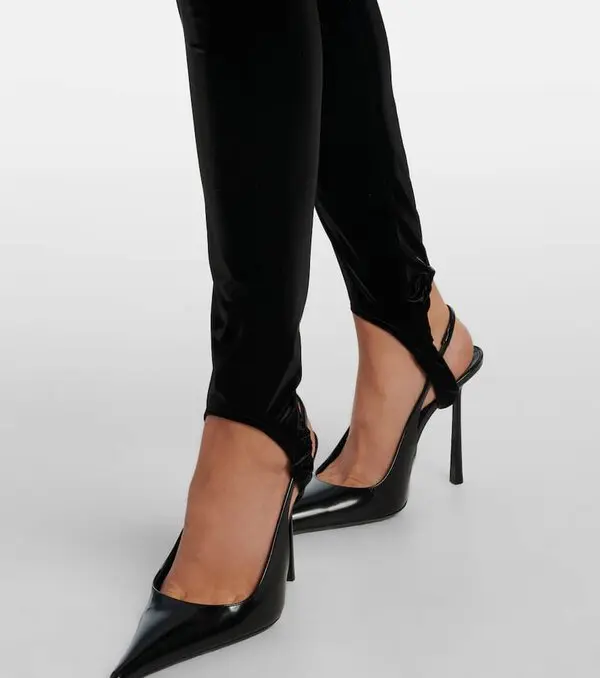 MUGLER Re/edit High-rise Stirrup Leggings