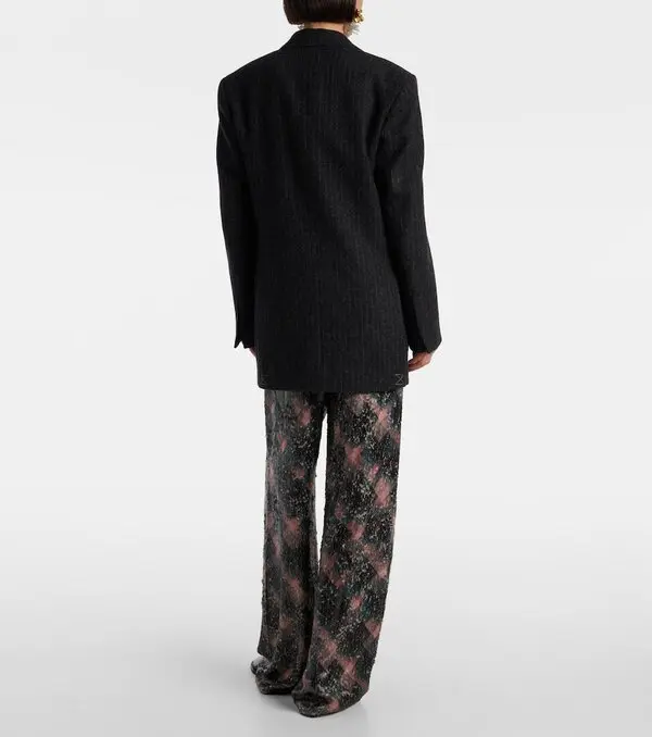 Dries Van Noten Pinstripe Wool Blazer