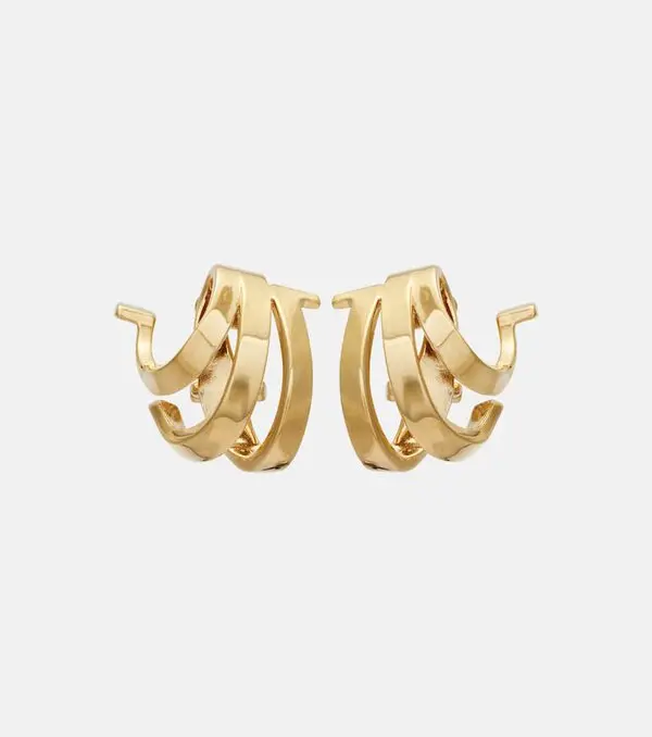 FERRAGAMO Triple Gancini Clip-on Earrings - Gold