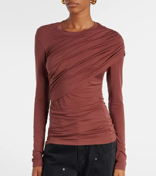 MARANT ETOILE Dressi Draped Jersey Top