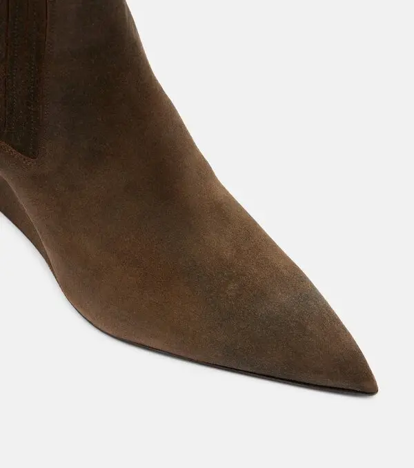 Rick Owens Suede Ankle Boots - Brown