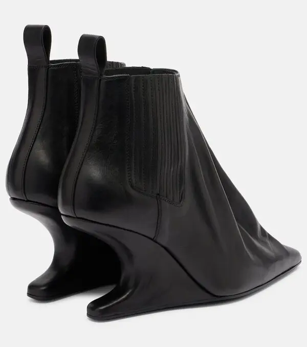 Rick Owens Leather Ankle Boots