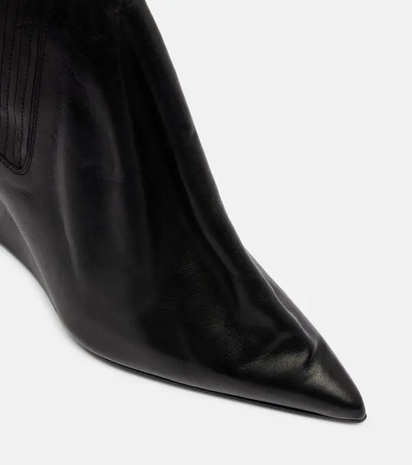 Rick Owens Leather Ankle Boots