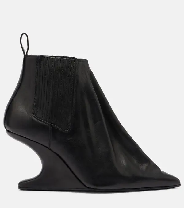 Rick Owens Leather Ankle Boots