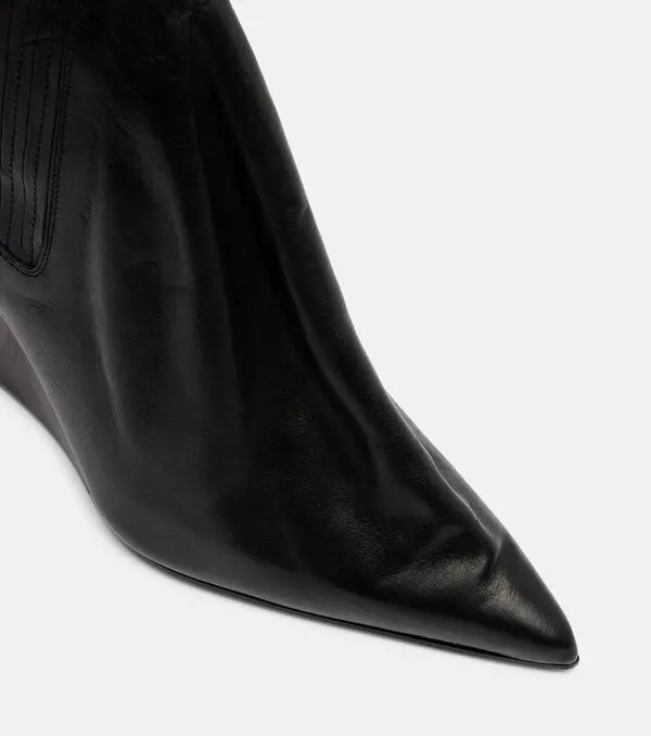 Rick Owens Leather Ankle Boots