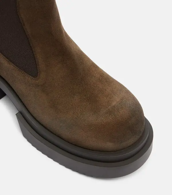 Rick Owens Beatle Suede Chelsea Boots