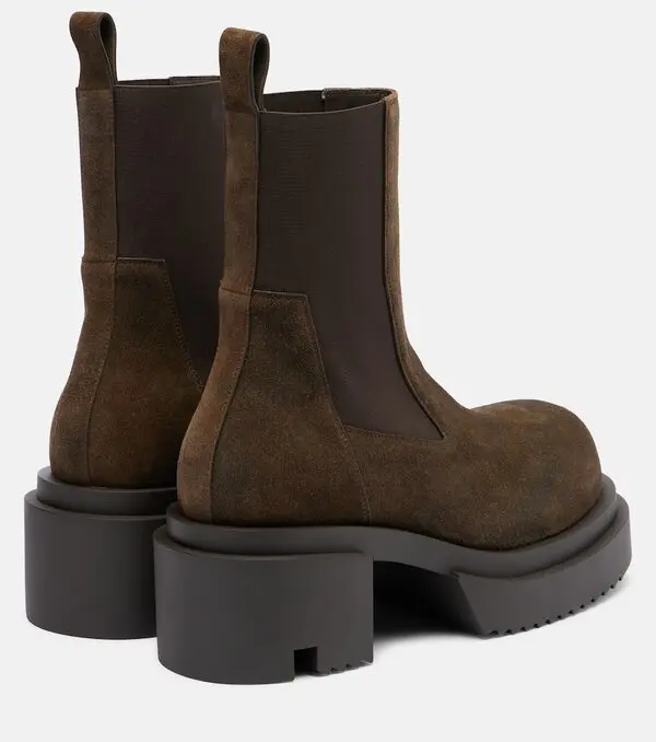 Rick Owens Beatle Suede Chelsea Boots