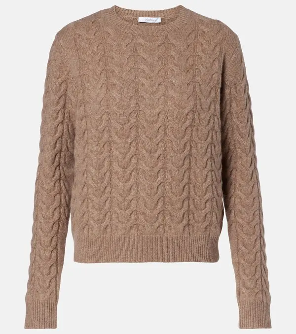 Max Mara Aramis Cable-knit Cashmere Sweater - Brown