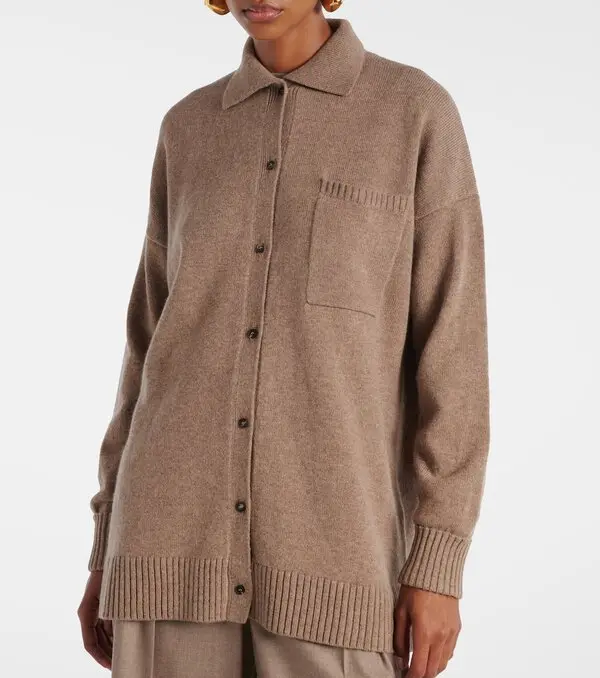 Max Mara Oversized Cashmere Cardigan - Brown