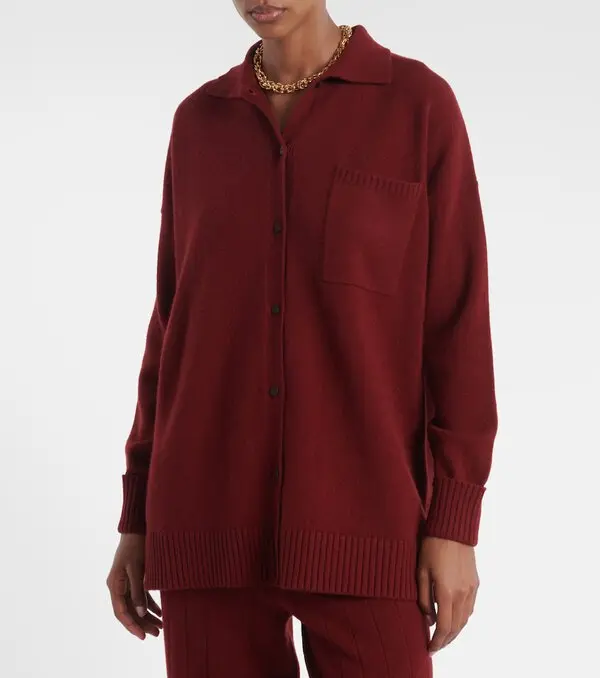 Max Mara Oversized Cashmere Cardigan - Red