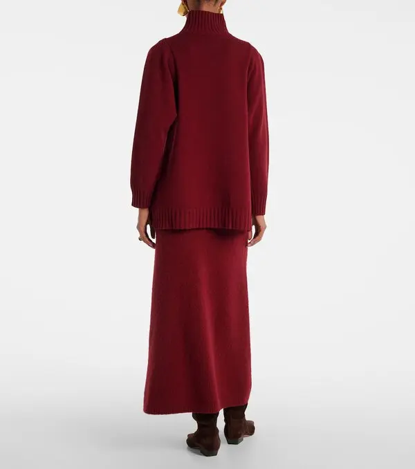 Max Mara Cashmere Turtleneck Sweater - Red