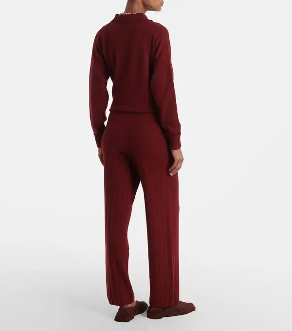 Max Mara Jardin Cashmere Sweatpants - Red
