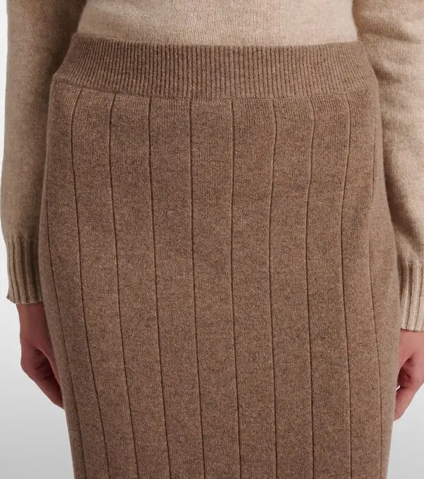 Max Mara Sante Cashmere Midi Skirt - Brown