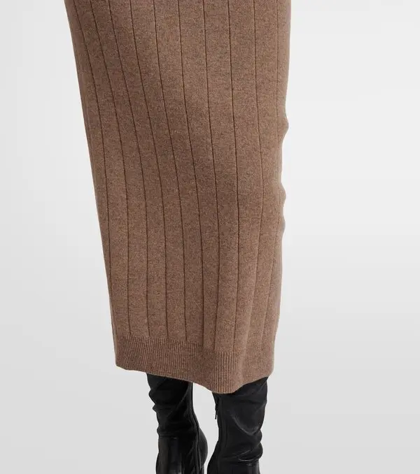 Max Mara Sante Cashmere Midi Skirt - Brown