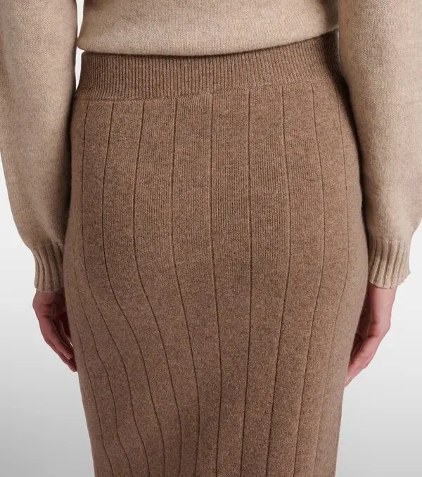 Max Mara Sante Cashmere Midi Skirt - Brown