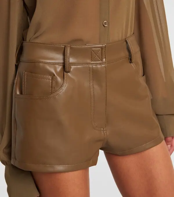 Norma Kamali High-rise Belted Shorts