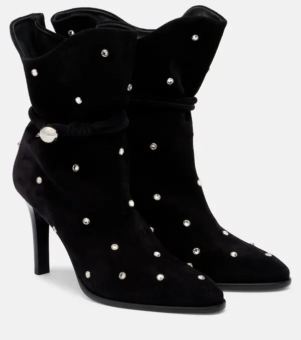 Isabel Marant Étoile Embellished Suede Ankle Boots