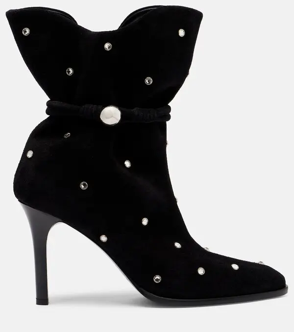 Isabel Marant Étoile Embellished Suede Ankle Boots