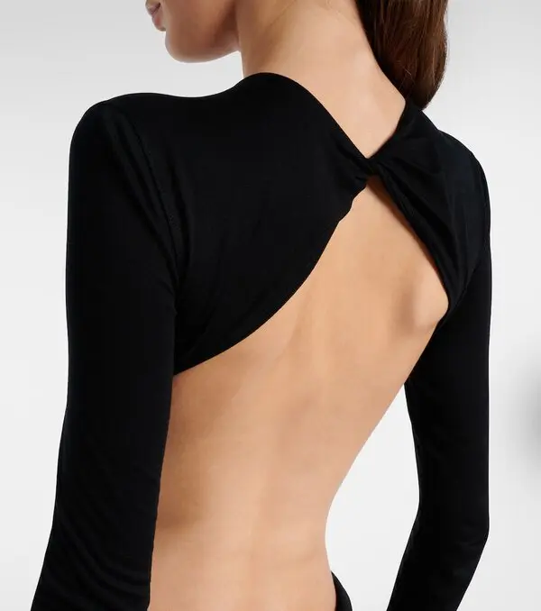 Rick Owens Ruched Open-back Jersey Gown - Black