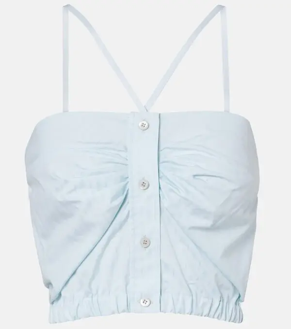 Prada Cotton Poplin Top - Blue