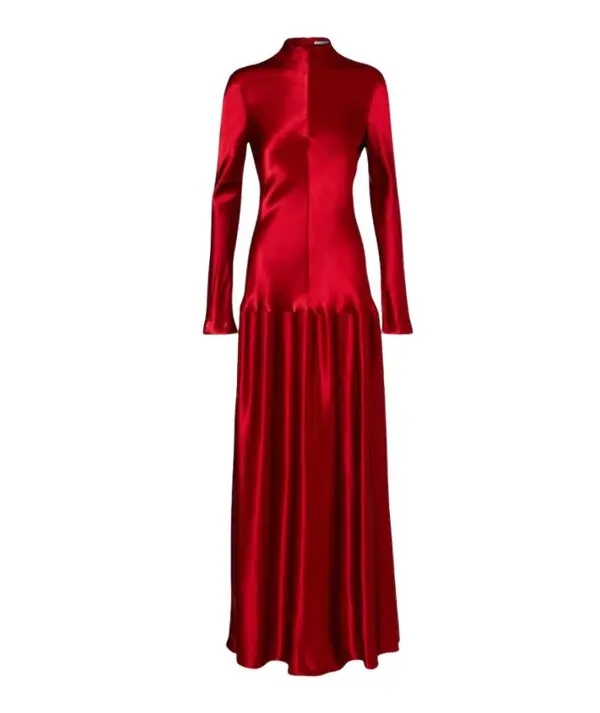 FFORME Mila Satin Maxi Dress - Red