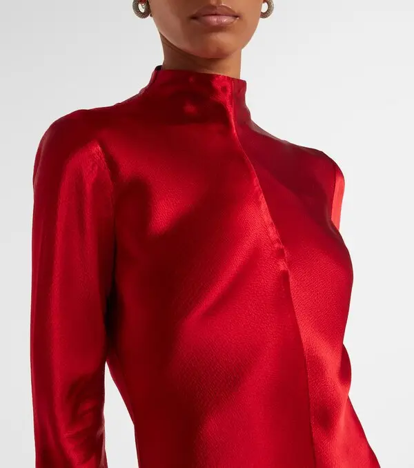 FFORME Mila Satin Maxi Dress - Red