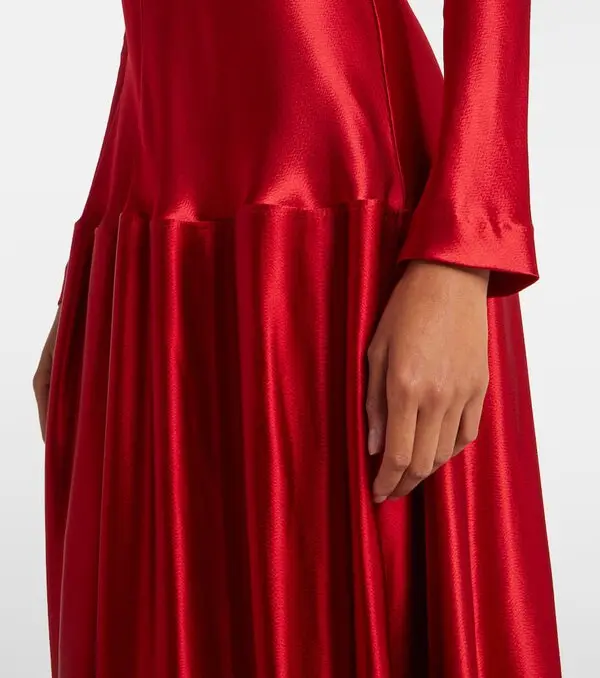 FFORME Mila Satin Maxi Dress - Red