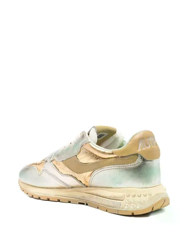 AUTRY Metallic-effect Leather Sneakers