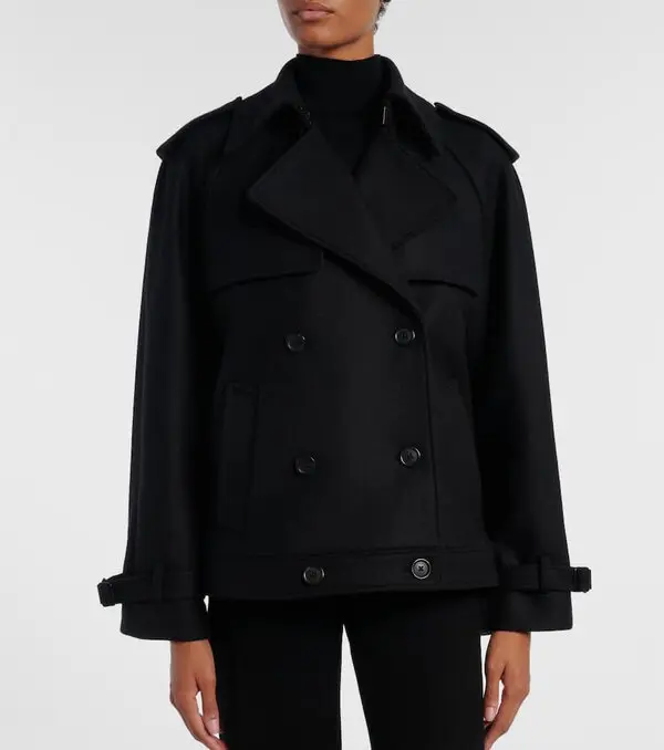 NILI LOTAN Amaury Double-breasted Wool-blend Coat