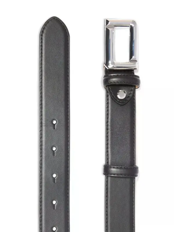 LANCEL Rectangular Buckle Leather Belt