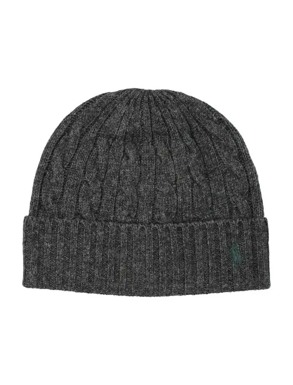 Ralph Lauren Wool-blend Cable-knit Beanie - Dk Grey
