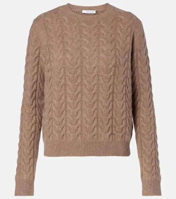 Max Mara Aramis Cable-knit Cashmere Sweater - Brown