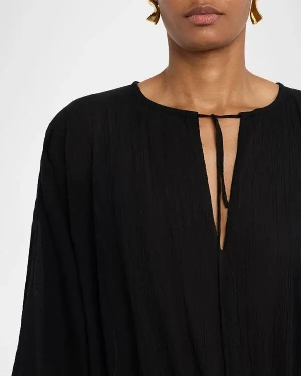 TOTEME Long-sleeve Drawstring Bubble Dress