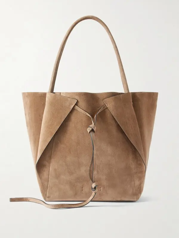 Gabriela Hearst Marija Tasseled Suede Tote - Brown