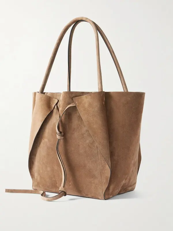 Gabriela Hearst Marija Tasseled Suede Tote - Brown