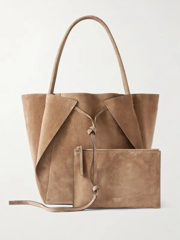 Gabriela Hearst Marija Tasseled Suede Tote - Brown