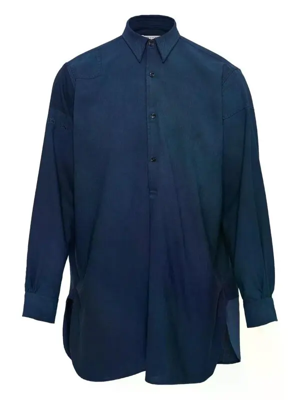 MAISON MARGIELA Long-sleeved Panelled Shirt - Blue