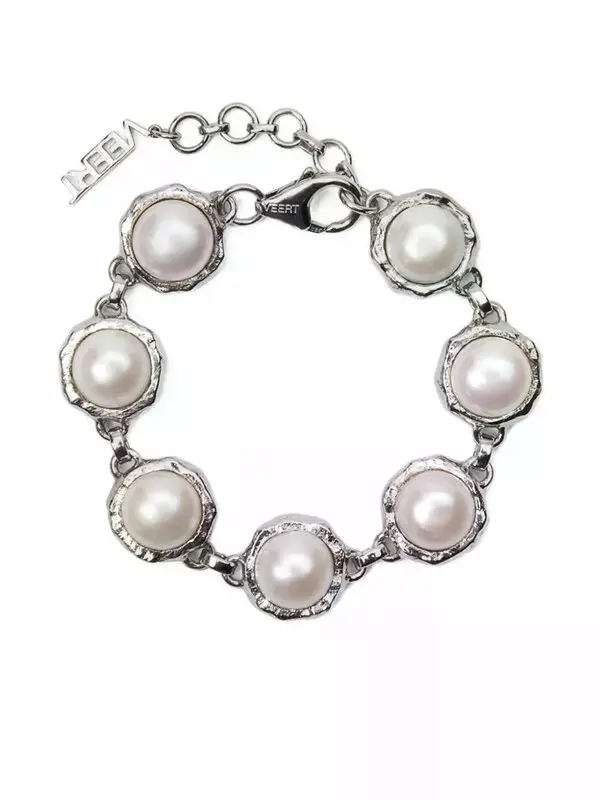 VEERT 18k Gold Vermeil Pearl Bracelet - White