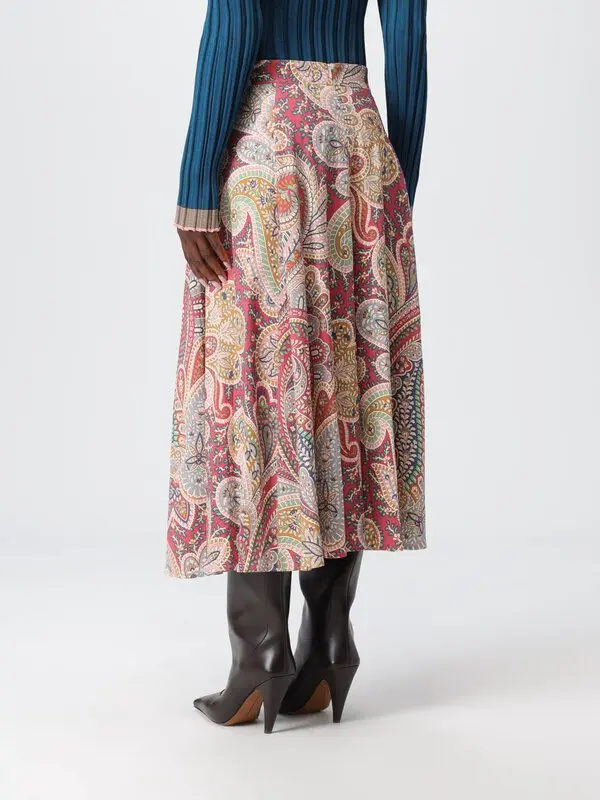 Etro Paisley Print Midi Skirt