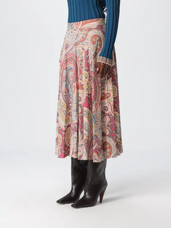 Etro Paisley Print Midi Skirt