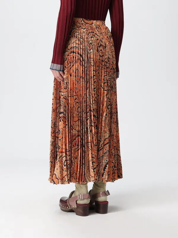 Etro Pleated Paisley Print Skirt