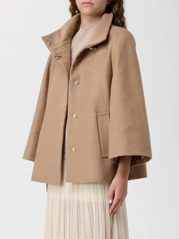 FAY Textured Coat - Camel