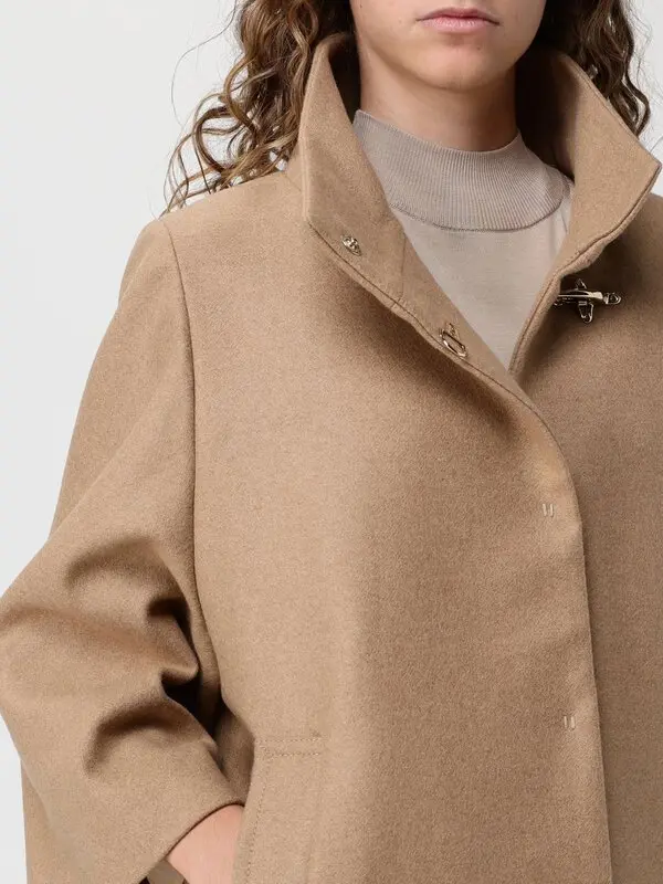 FAY Textured Coat - Camel