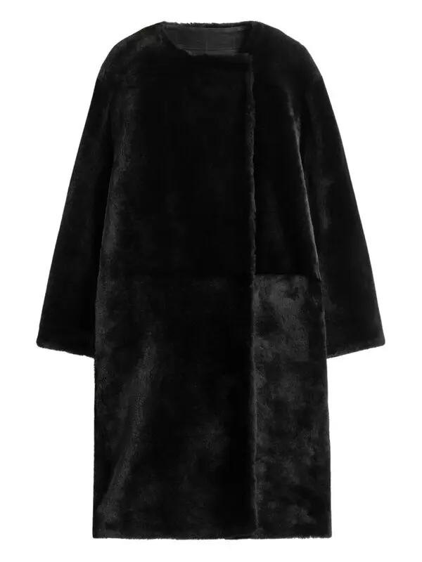 TOTÊME Shearling Coat - Black