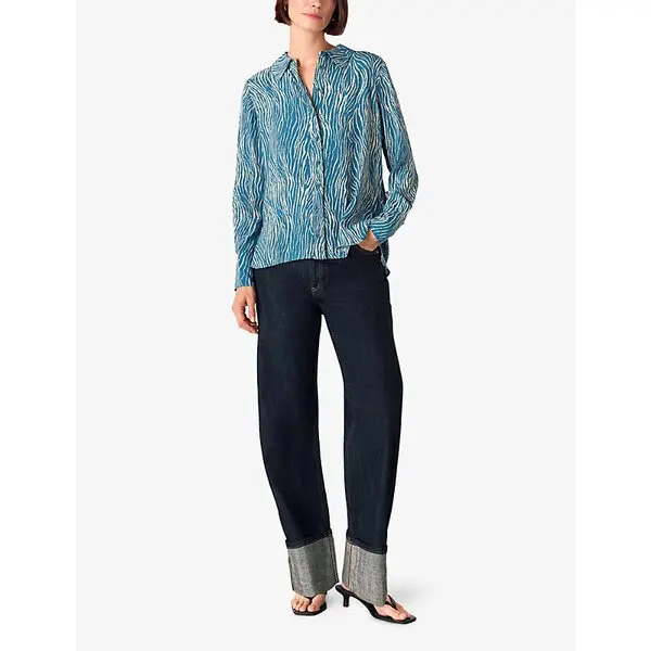 Whistles Zebra-print Woven Shirt - Multi-coloured