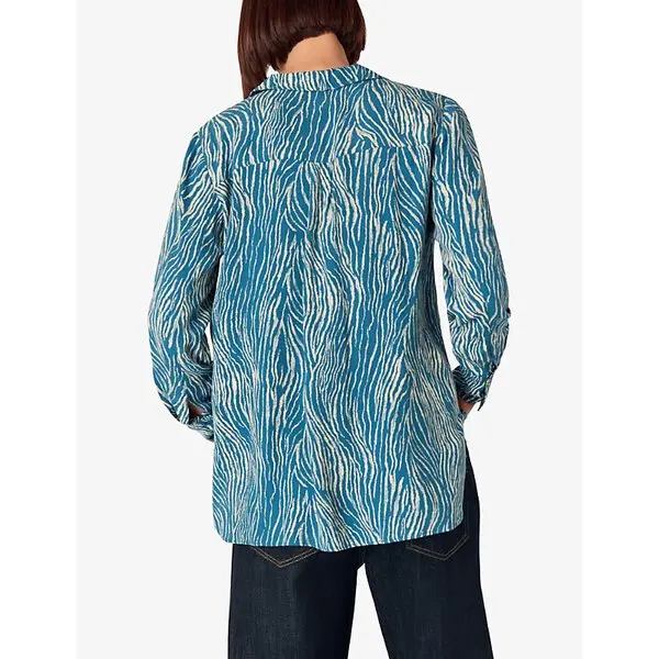 Whistles Zebra-print Woven Shirt - Multi-coloured